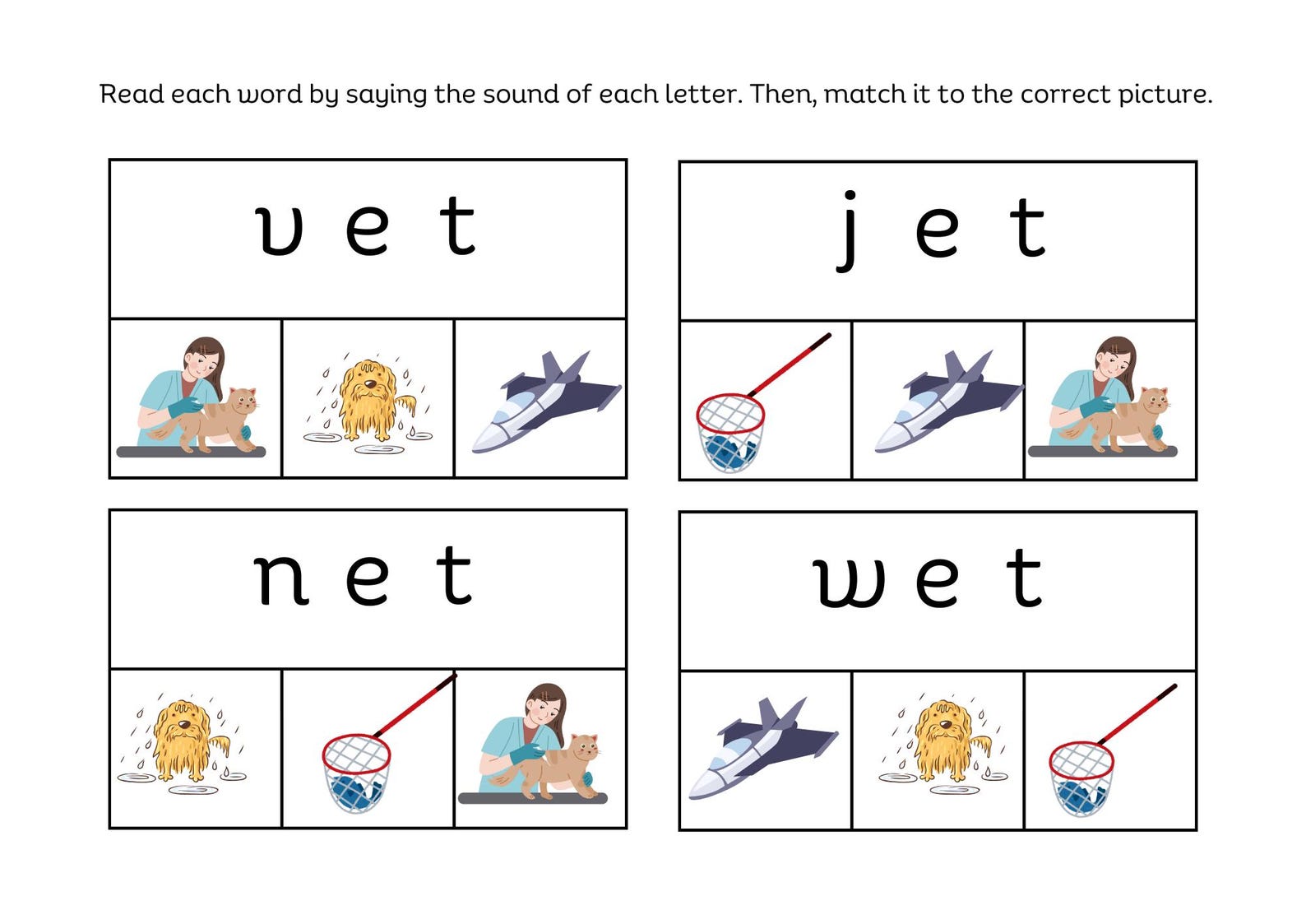 CVC Words Flash Cards Printable, CVC Words With Sound Buttons,learn to ...