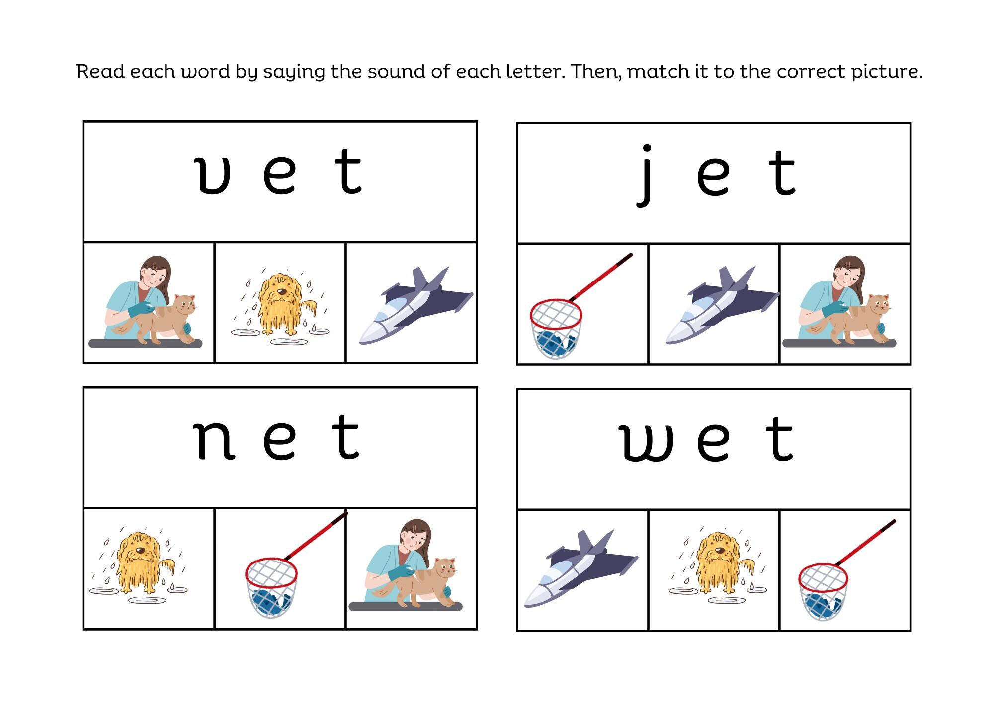 CVC Words Flash Cards Printable, CVC Words With Sound Buttons,learn to ...