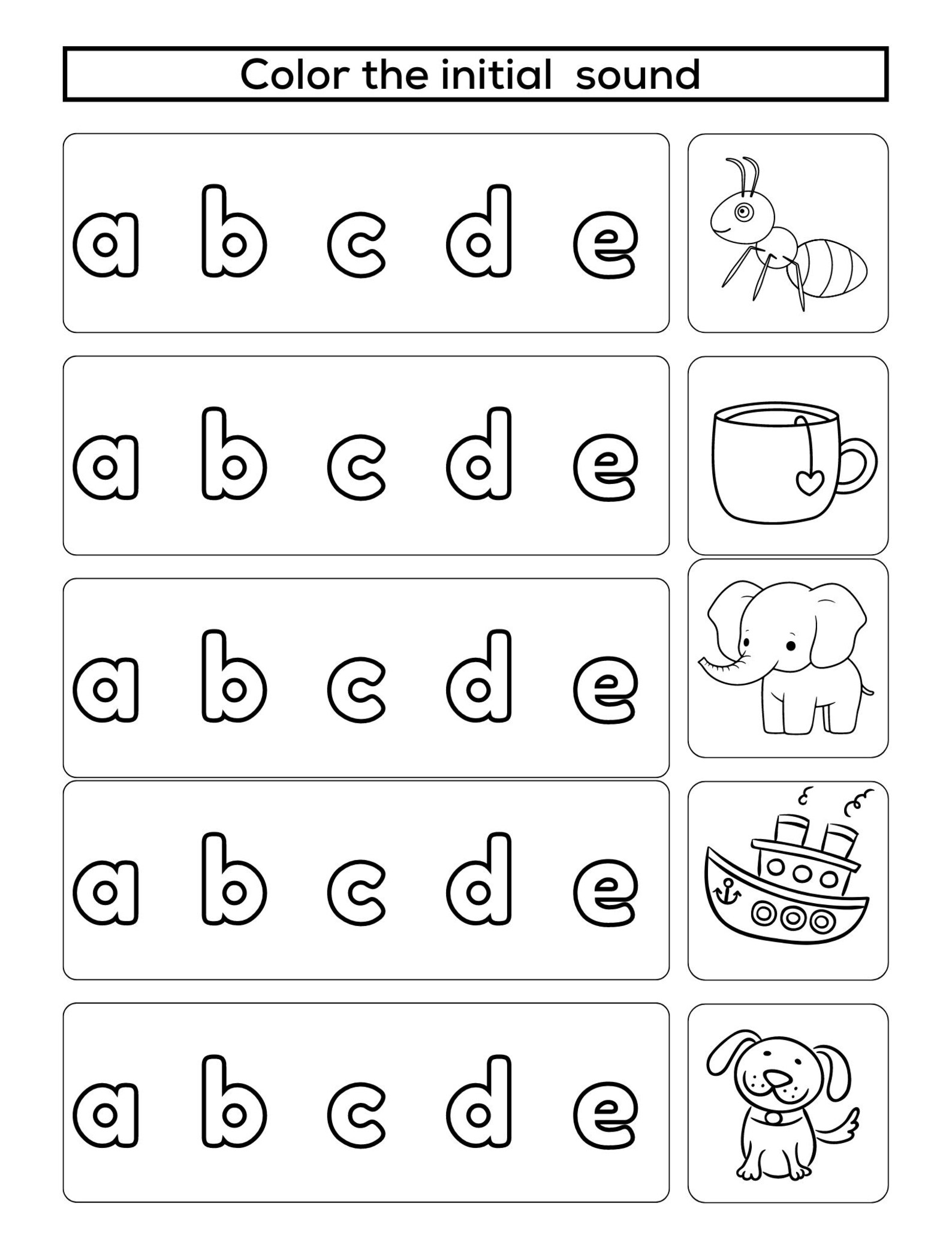Beginning Sounds Worksheets | Phonics Worksheets for Kids |preschool ...
