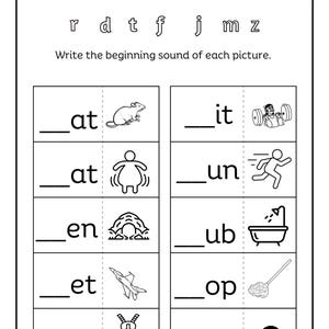 Phonics Beginning Sound Read Three Letter Words Kids Educational ...