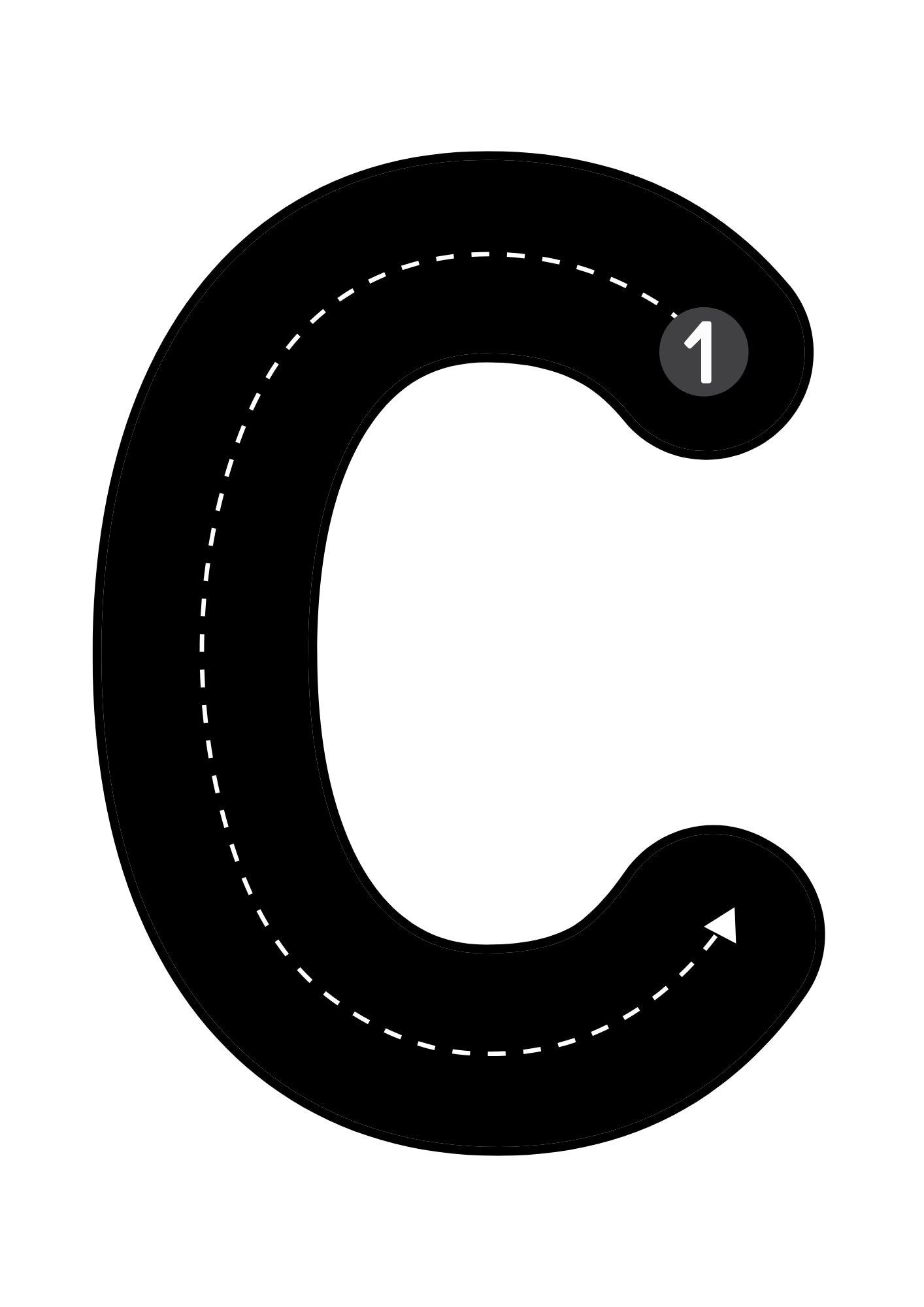 Vehicle Alphabet Tracing Set, Road Tracing Alphabet, Phonics Worksheets ...