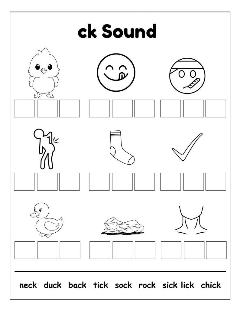 Phonics Digraph Sound Words, CVC Words Worksheets, Printableteaching ...
