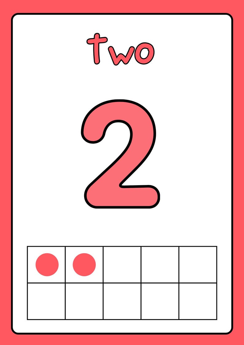 0–20 Ten Frame Number Cards | Printable Counting & Math Flashcards ...