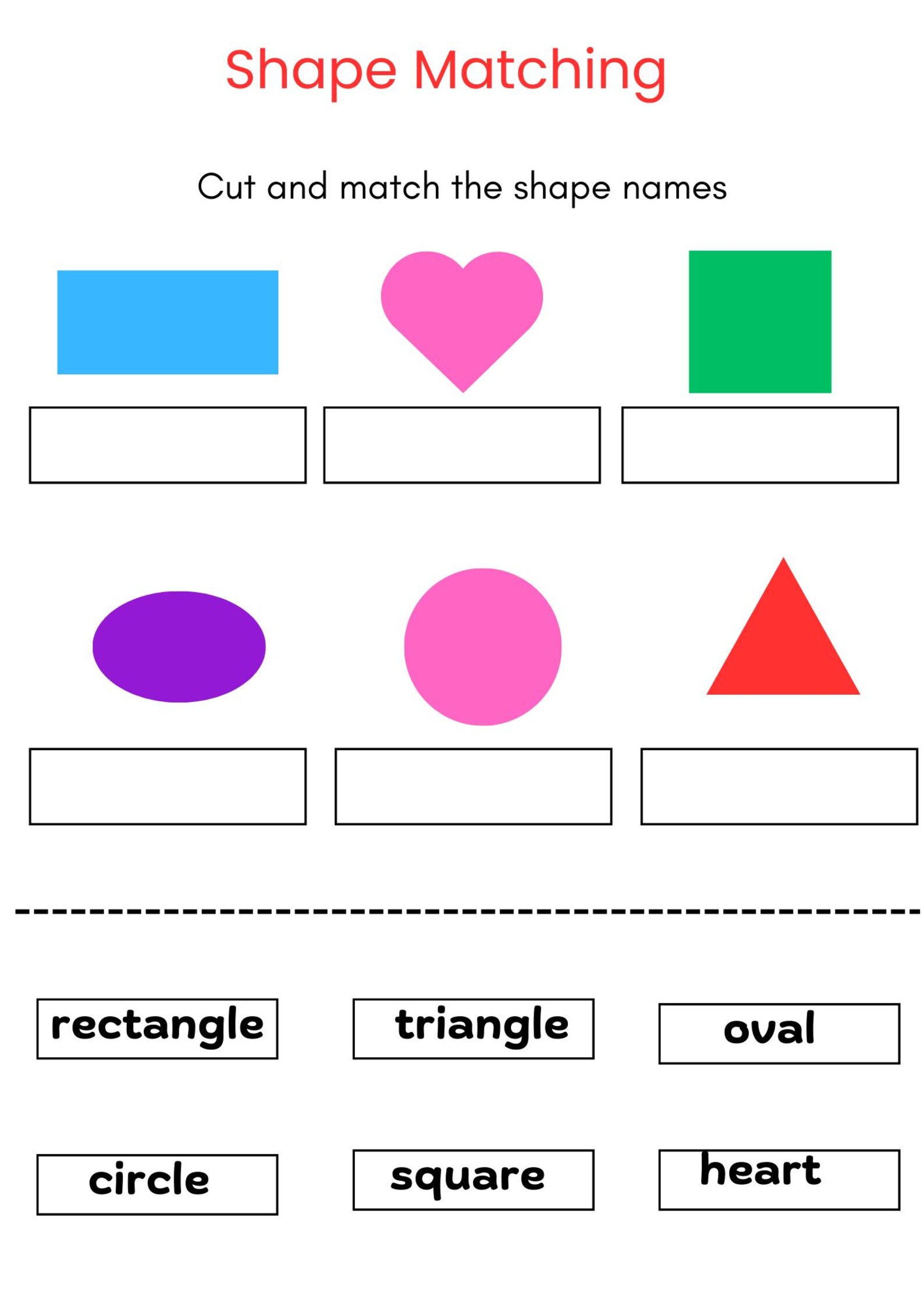 Preschool Shapes Worksheets: Matching, Sorting & Coloring (PDF Download ...