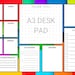Desk Pad Planner, A3 Weekly Planner, Printable Weekly Schedule ...