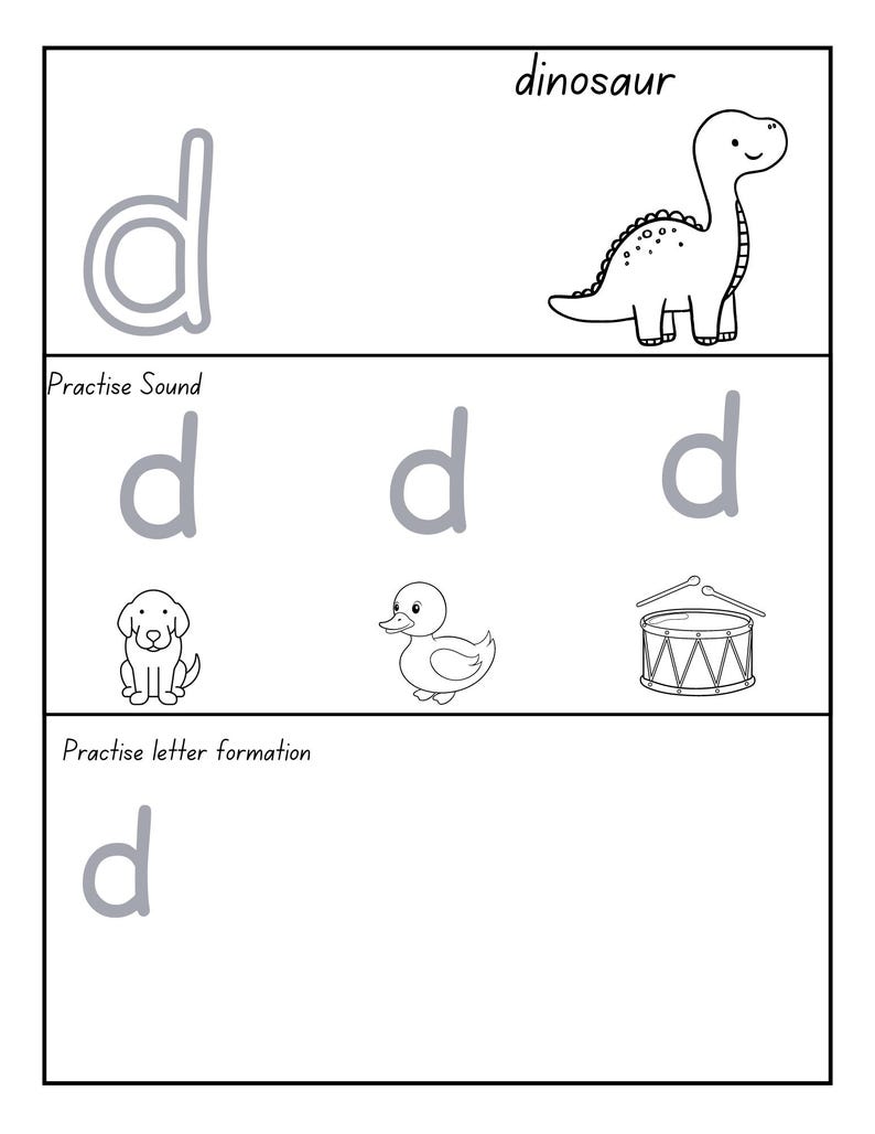 Phonics Letter Practice Phonics Worksheets for Kids Letter Formation ...