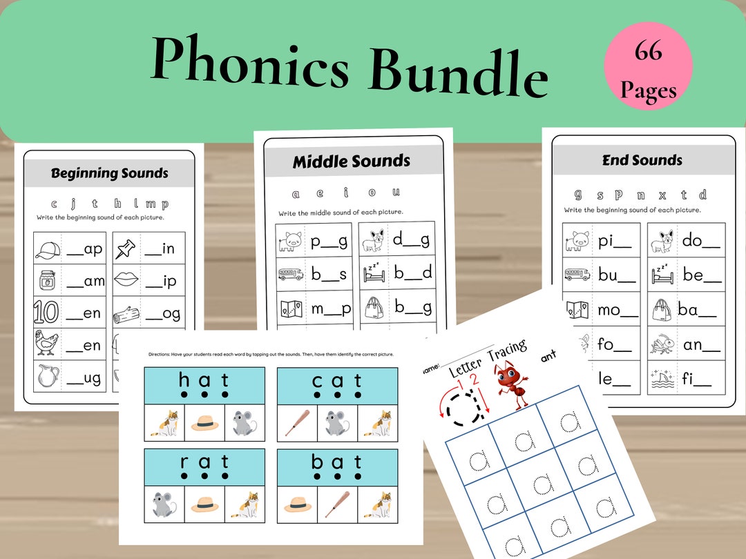 Phonics Bundle , Phonics Reading Three Letter Words, Phonics Homeschool ...