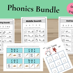 Phonics Bundle , Phonics Reading Three Letter Words, Phonics Homeschool ...