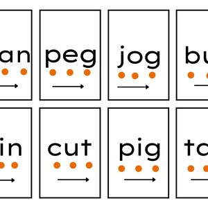 Word Matching Game Phonics Flashcards Learning to Read Homeschool ...