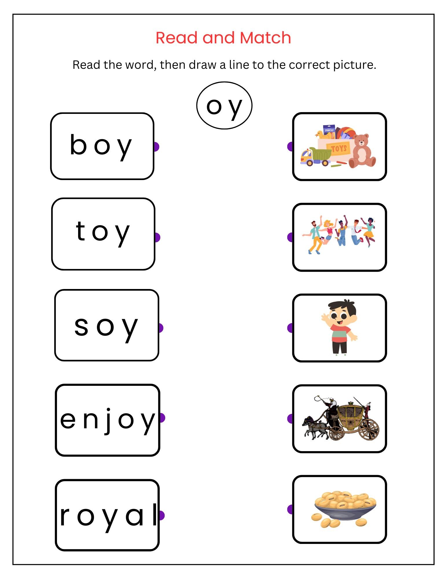 Phonics Digraphs Reading & Match Sheets | Phonics Worksheets for Kids ...