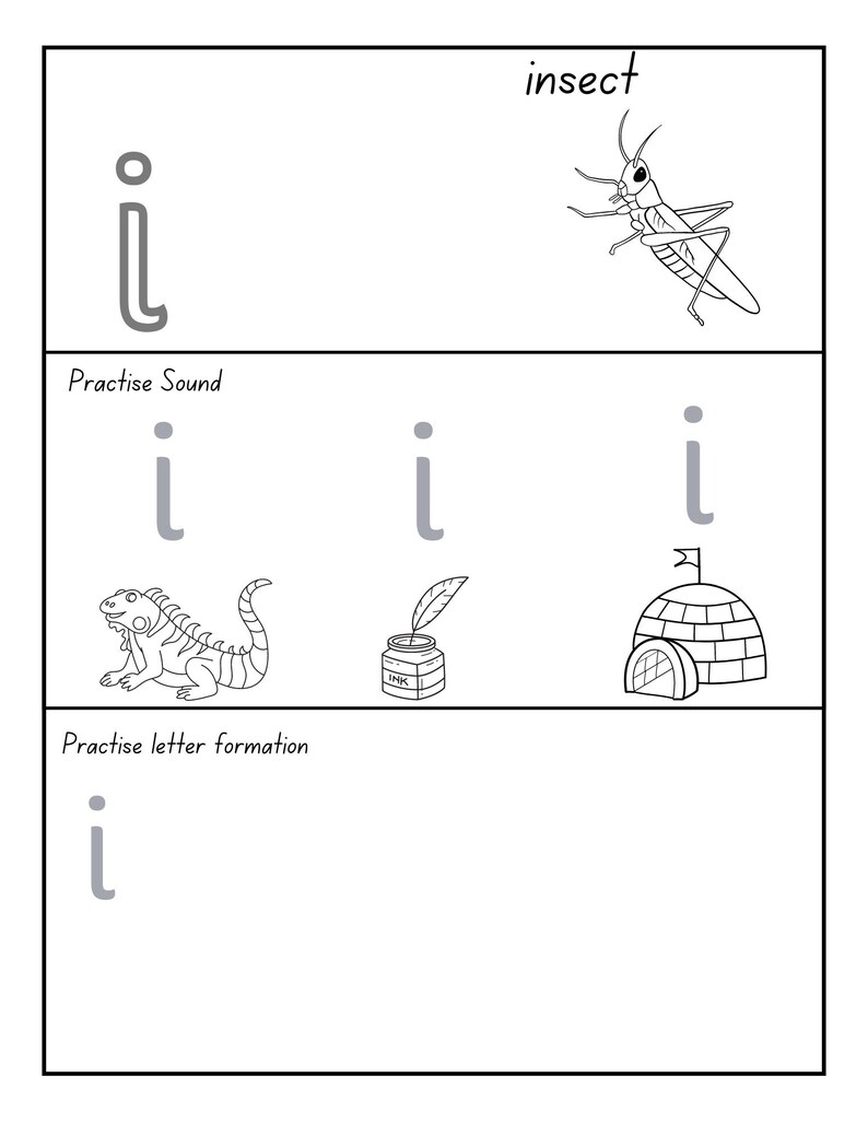 Phonics Letter Practice Phonics Worksheets for Kids Letter Formation ...