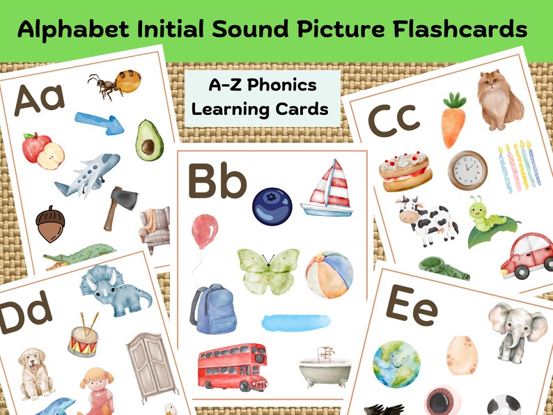 Alphabet Flashcards Montessori Cards Alphabet Chart Phonics Chart ...