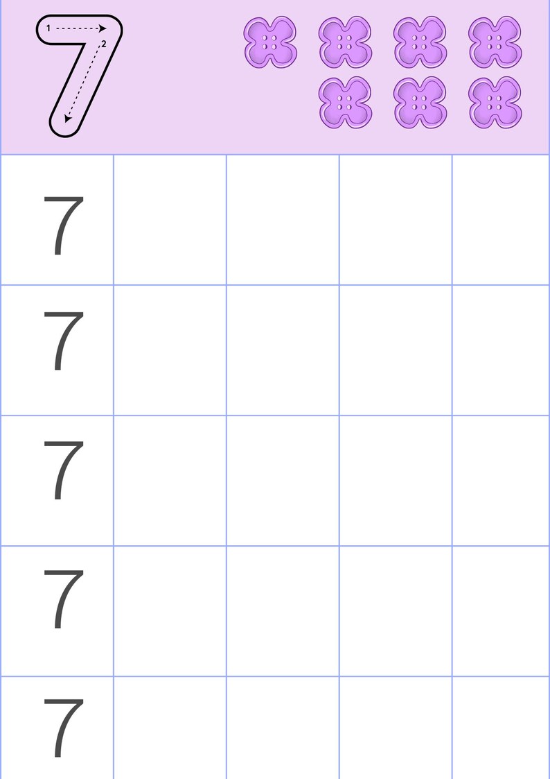 Number Writing Sheets, Number Tracing Sheets, Pre-school Number ...