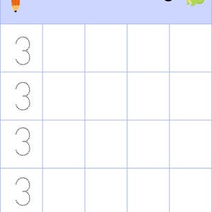Number Writing Practice Sheets, Kids Number Tracing, Preschool Number ...