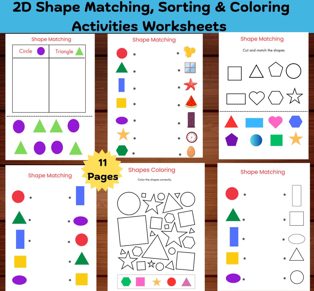 Preschool Shapes Worksheets | Shape Matching, Sorting & Coloring ...