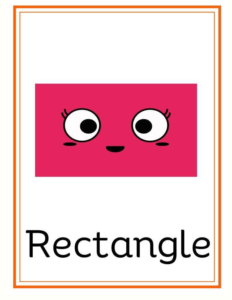 Colorful 2D Shapes Flashcards, 2D Shapes Display and Teaching ...