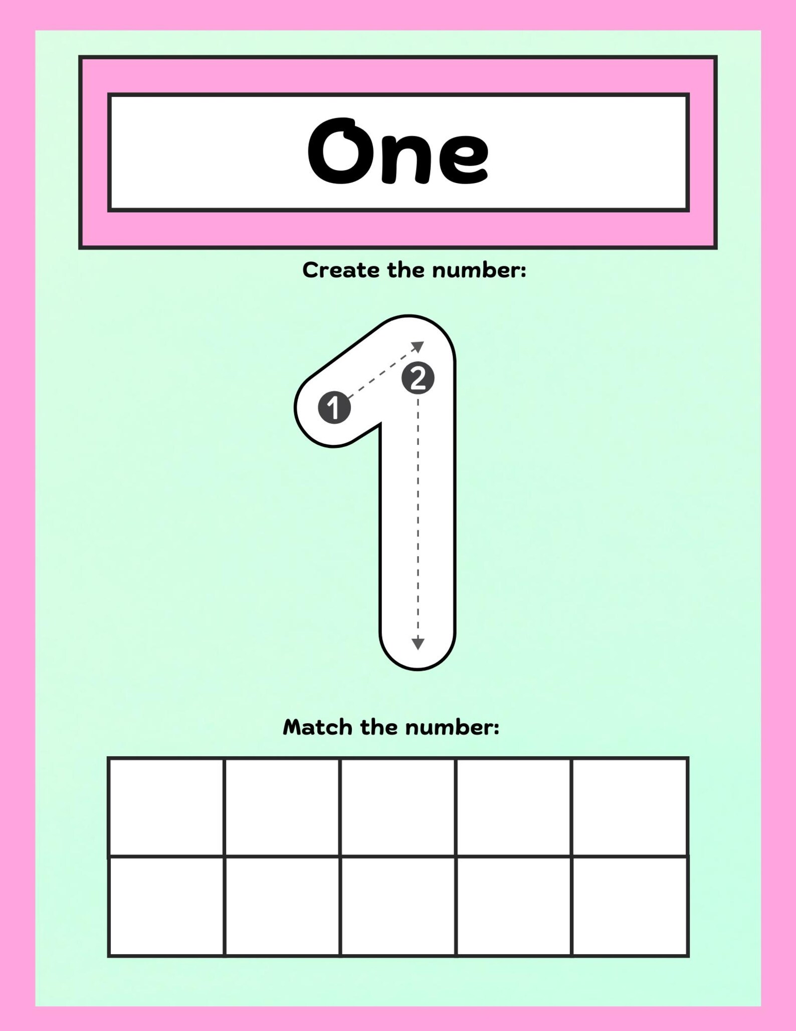 Playdough Mats, Ten Frame Number Sheets, Preschool Playdough Mats ...