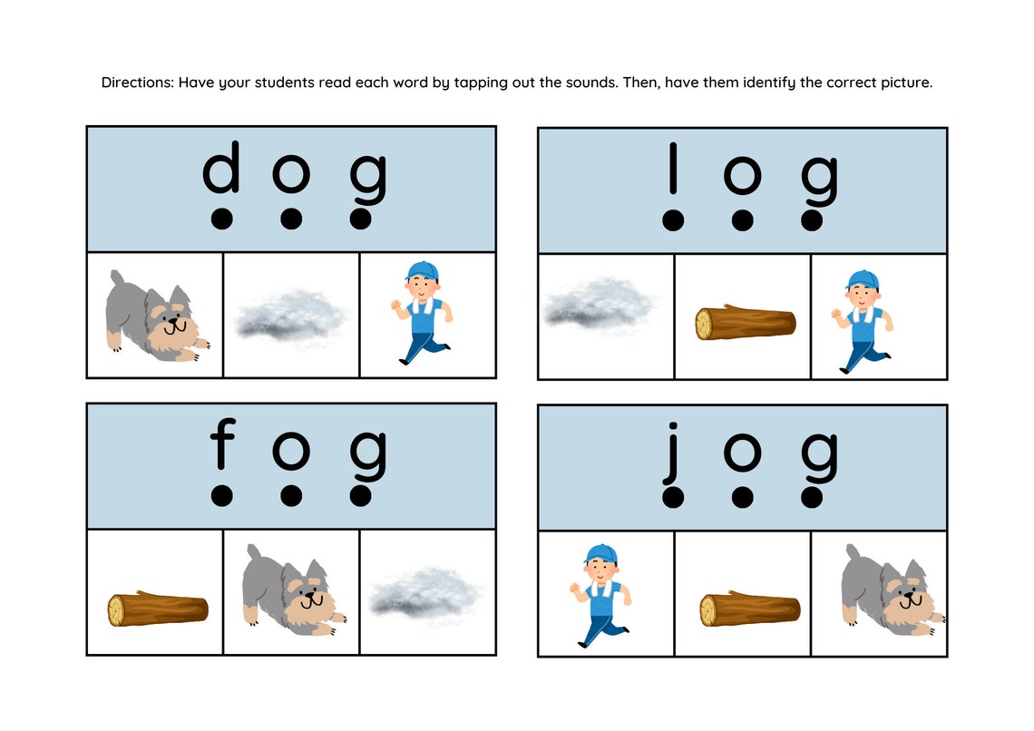 CVC Words Flash Cards Printable, CVC Words With Sound Buttons,learn to ...