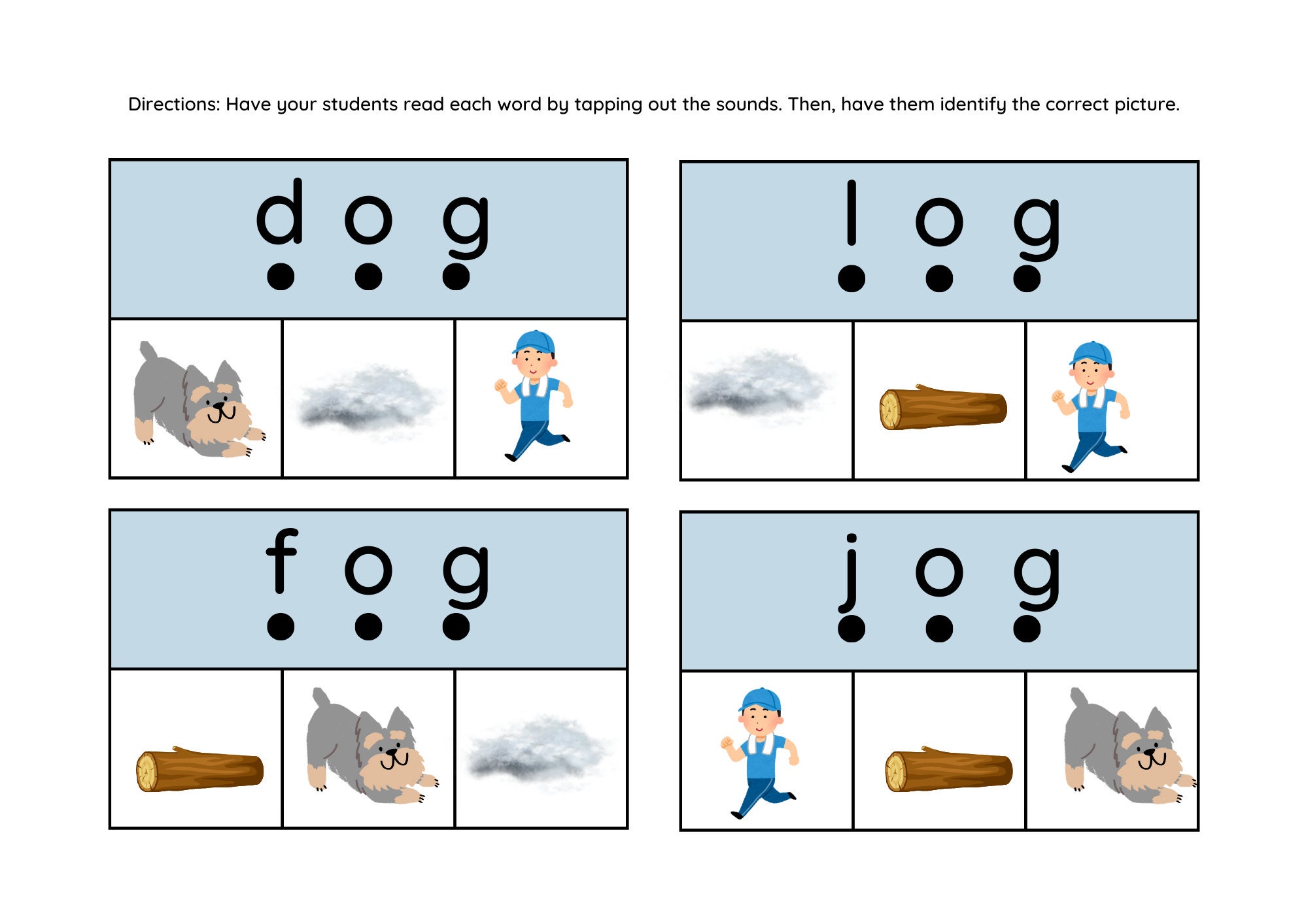 CVC Words Flash Cards Printable, CVC Words With Sound Buttons,learn to ...