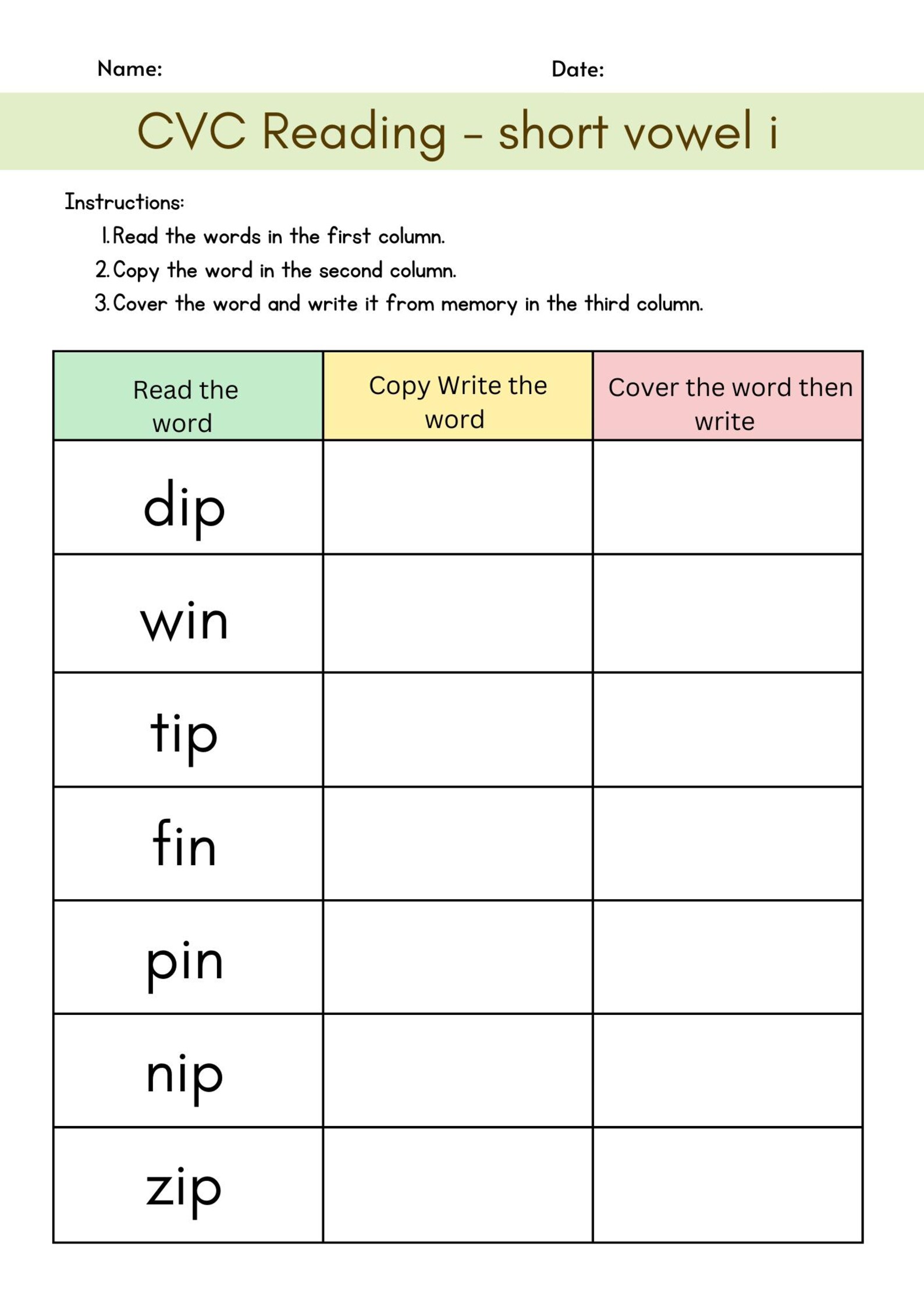 Phonics 3 Letter Word Cards, Phonics Mat, Phonics Notebook, Phonics ...