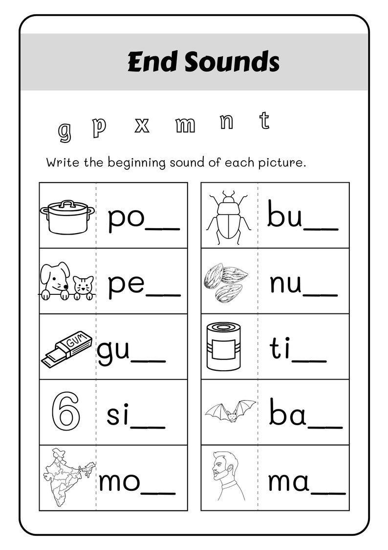 EYFS Phonics, CVC Words Worksheets Printable, Learn to Read, Phonics ...