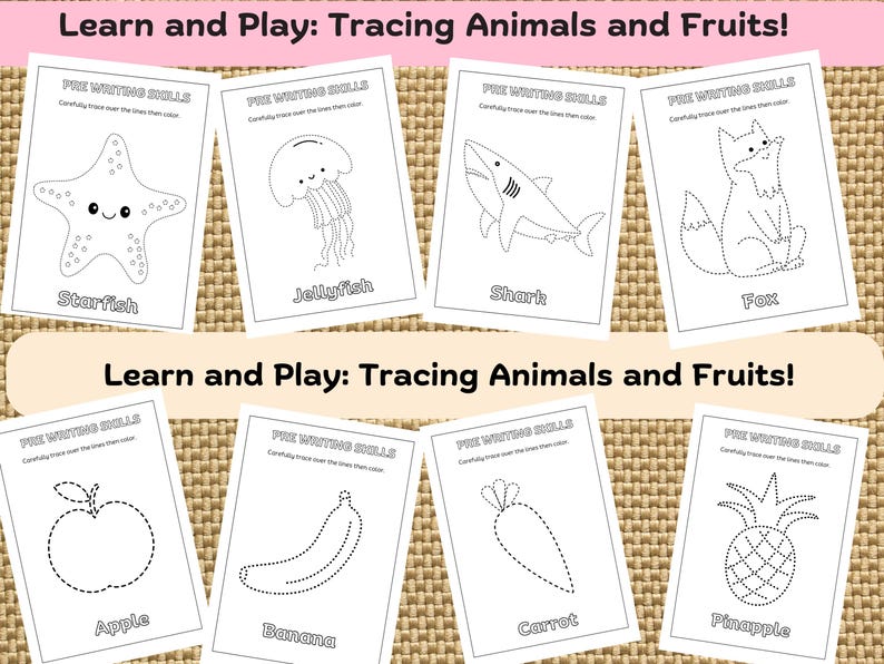 100 Preschool Tracing Worksheets Book, Tracing Pages Printable ...