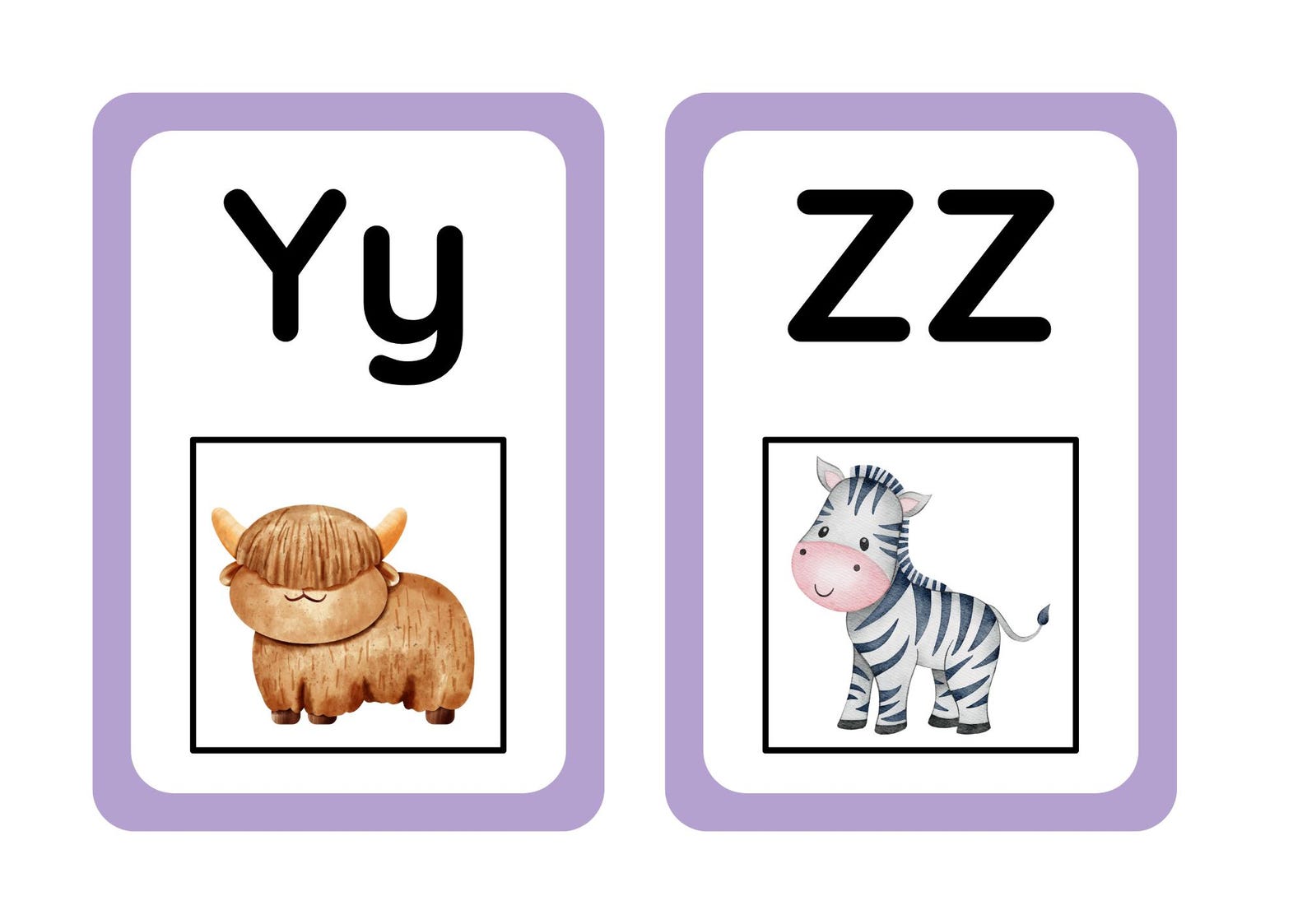 Alphabet Flashcards, Educational Flashcards, Kids Alphabet Cards ...