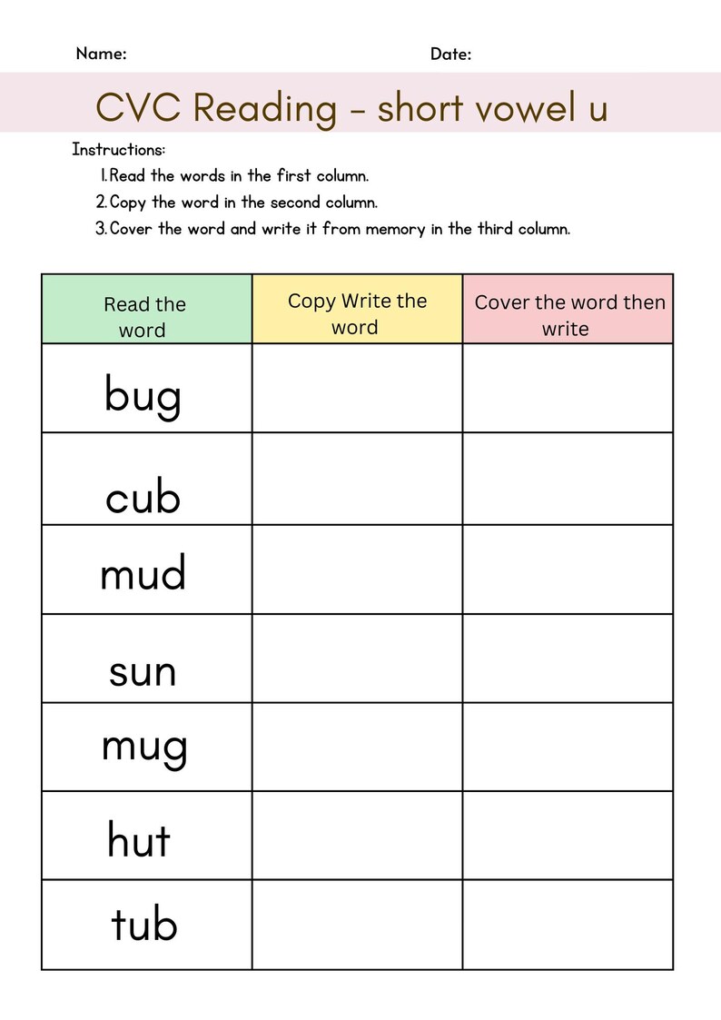 Phonics 3 Letter Word Cards, Phonics Mat, Phonics Notebook, Phonics ...