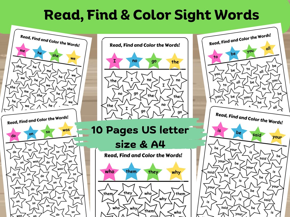 First Sight Words Flash Cards / Printable Sight Words/ Kindergarten ...