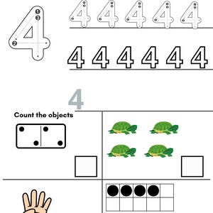 Number Tracing, Counting and Matching Worksheets, Classroom Math Number ...