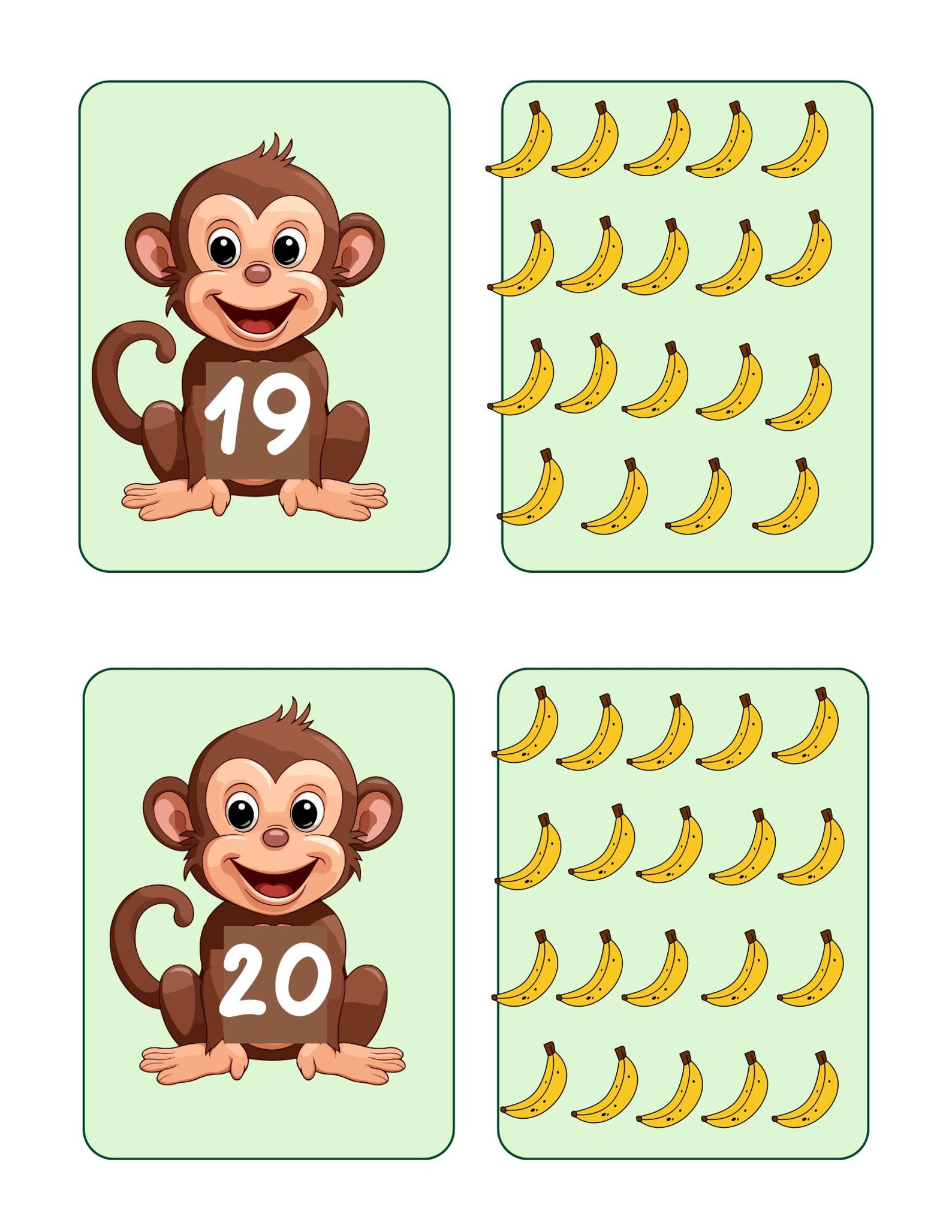 1-20 Number Flashcards, Number Tracing, Number Matching Cards, Pre ...