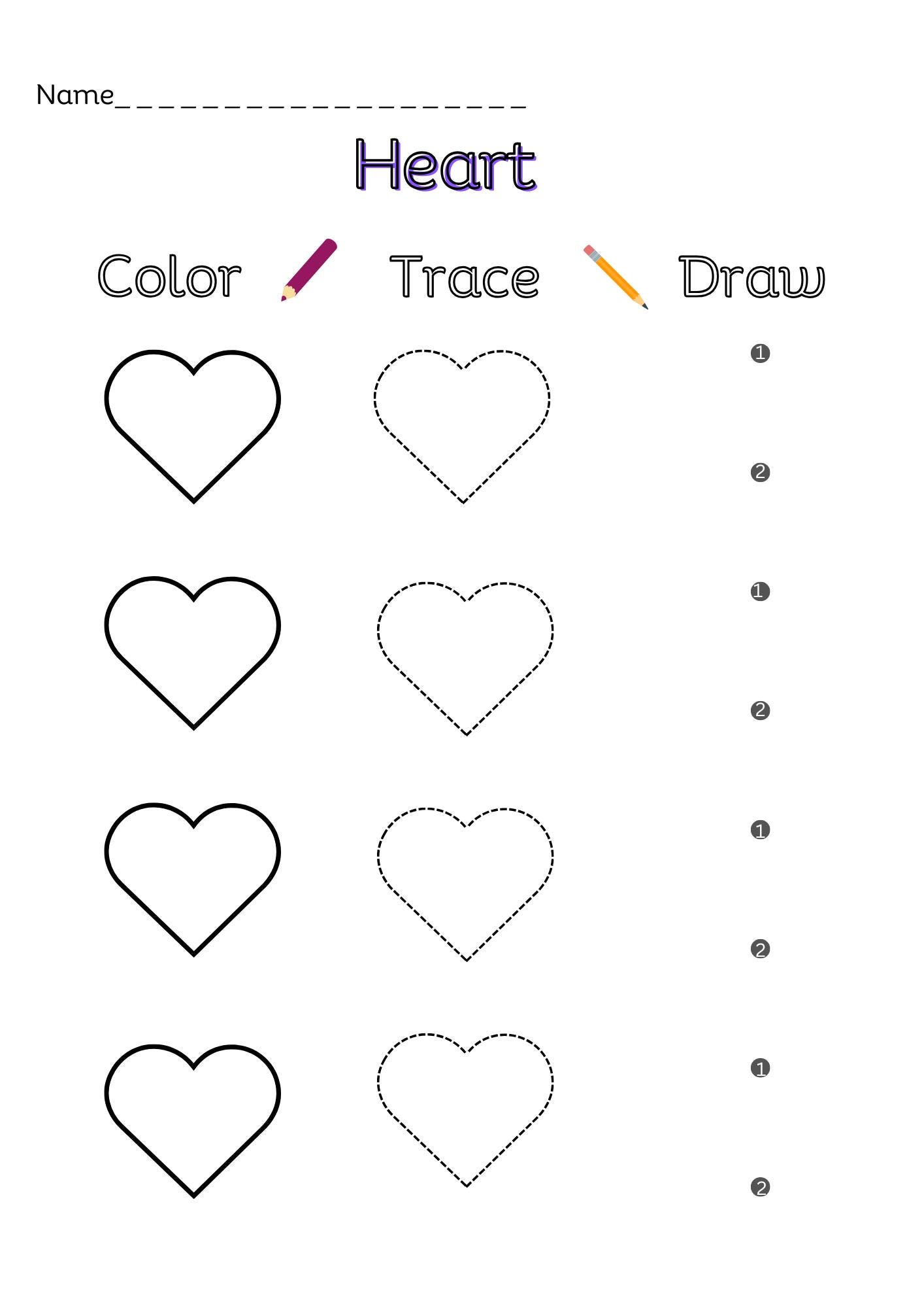 Preschool Shapes Worksheets: Color, Trace & Draw (PDF) - Etsy