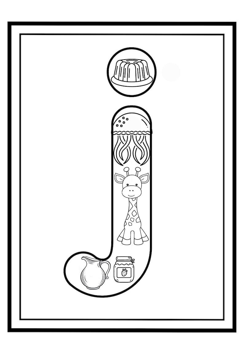A-Z Lowercase Letters and Initial Sound Coloring Pictures - Etsy