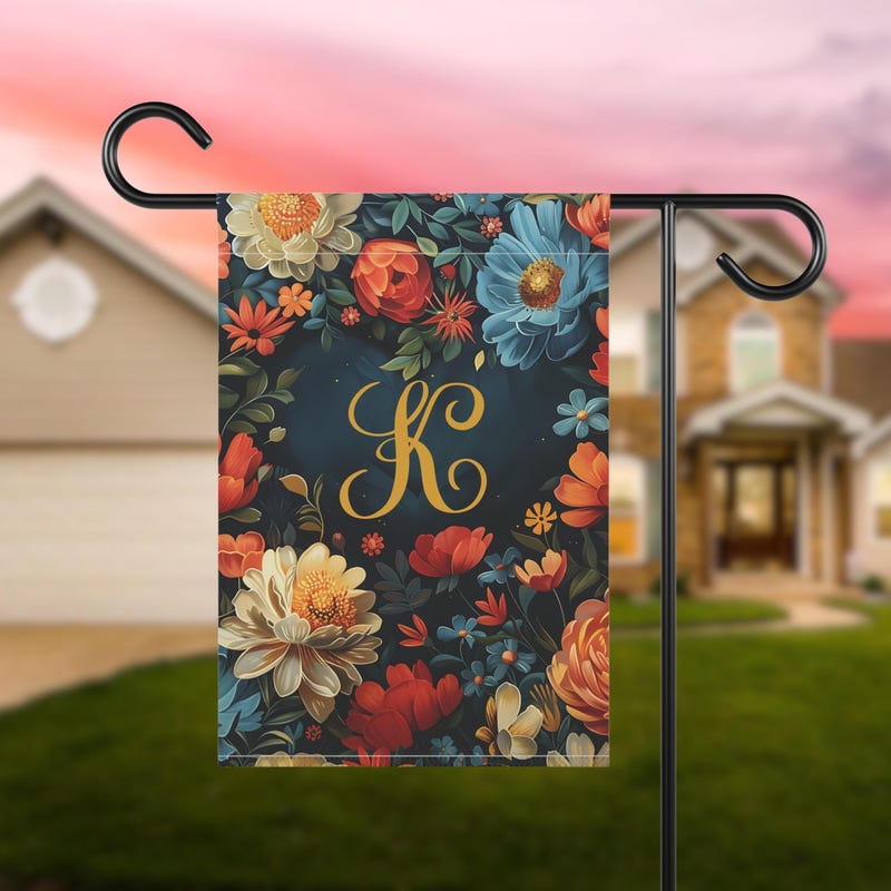 Monogram Garden Flag - Etsy