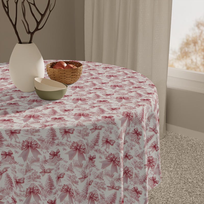 Pink Bow Tablecloths - Etsy