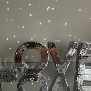 Disco Ball Letters, Disco Party Decor, Couple Name Initial Letters ...