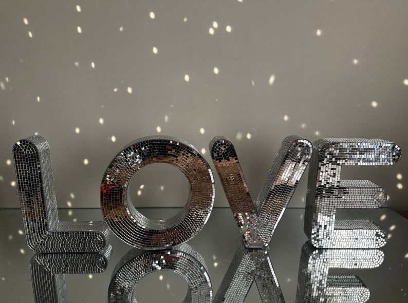 Disco Ball Letters – Custom Mirror Initials for Wedding & Party Decor ...