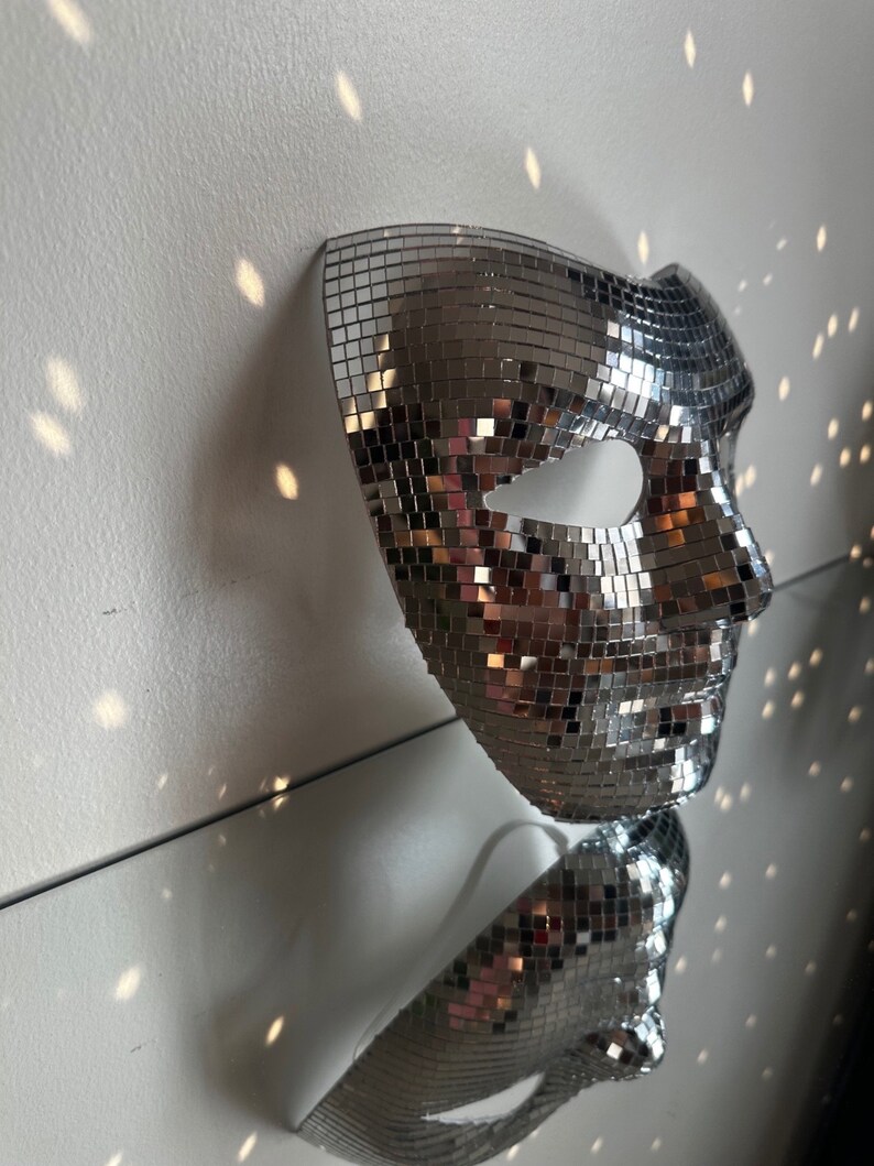 Disco Ball Mask – Mirror-tiled Masquerade Party Accessory - Etsy