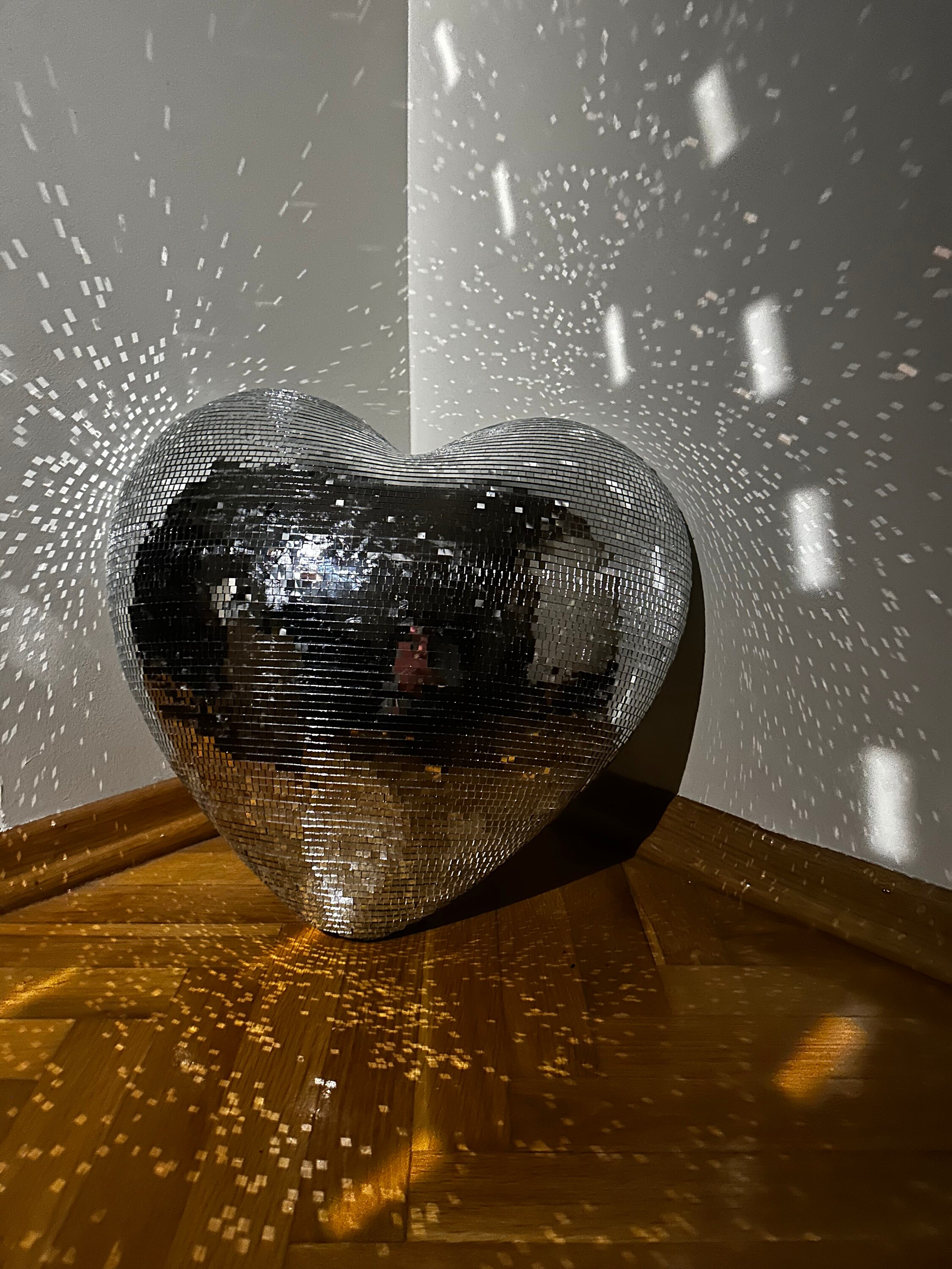 Large Disco Heart 17,72 in Heart Shaped Disco Ball Heart Gold Disco - Etsy