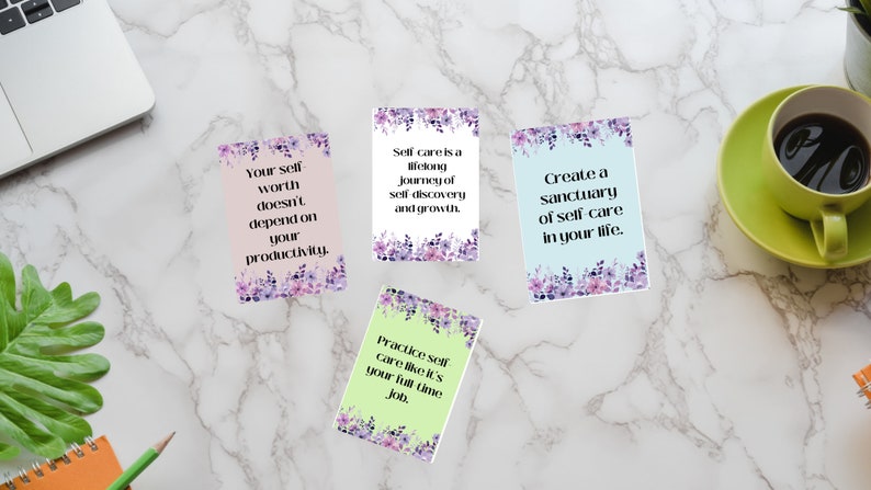 Self-care Affirmation Printable Cards - Etsy