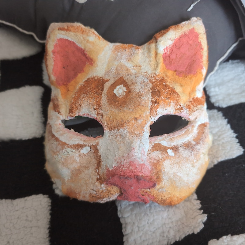 Therian Orange Tabby Cat Mask - Etsy