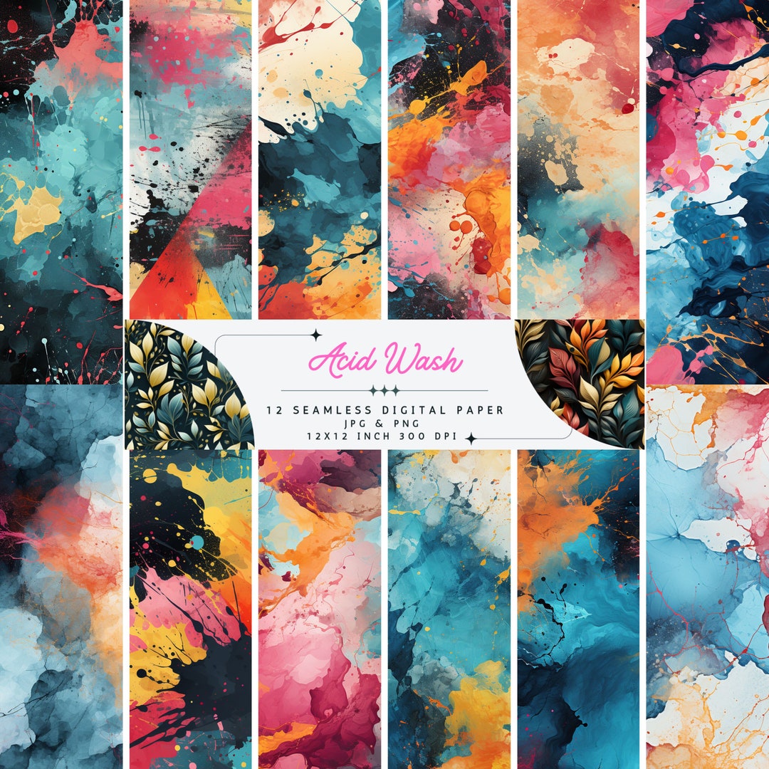 Retro Revival: Seamless Acid Wash Patterns for Vibrant Digital Art ...