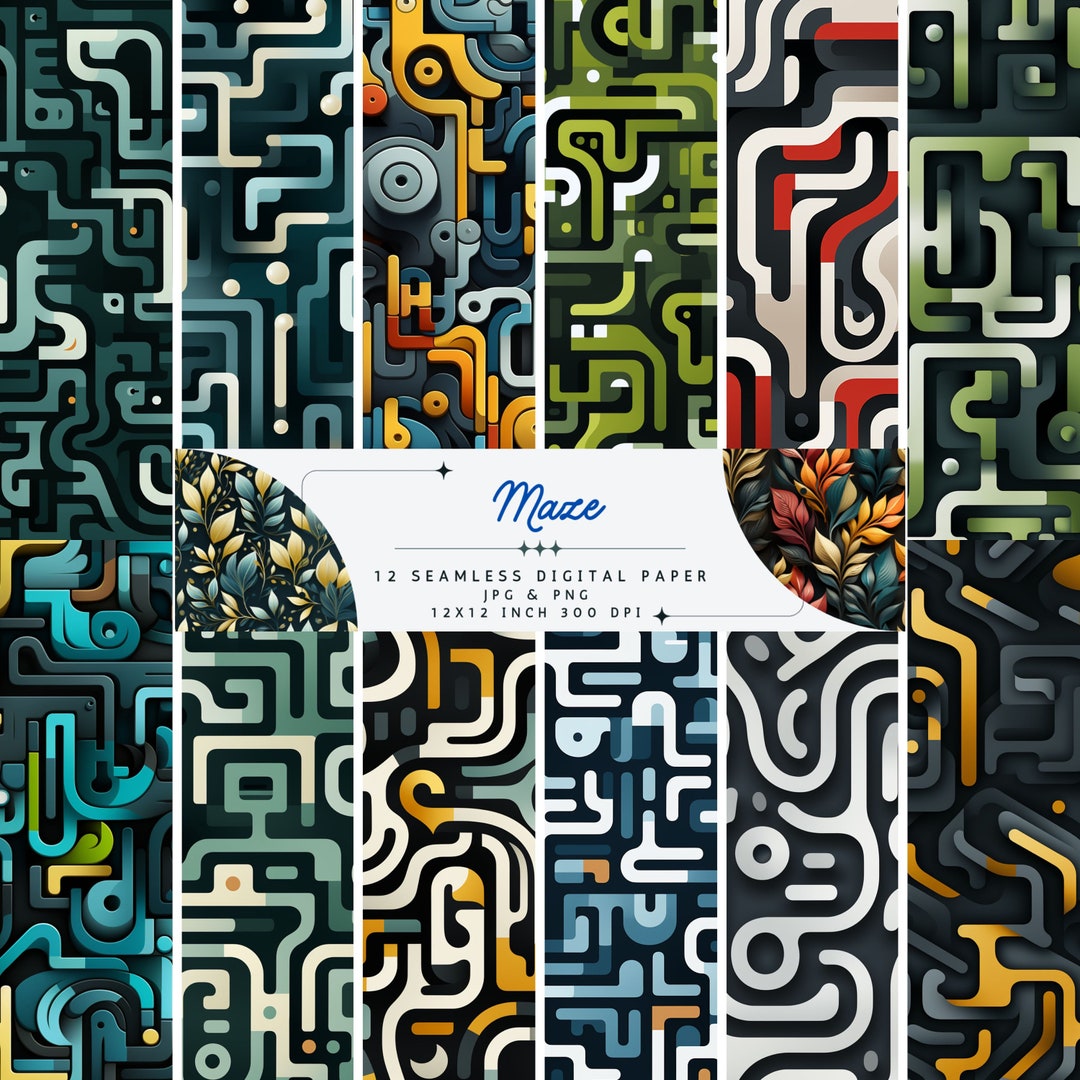 Infinite Enigma: Seamless Maze Patterns for Captivating Digital Art ...