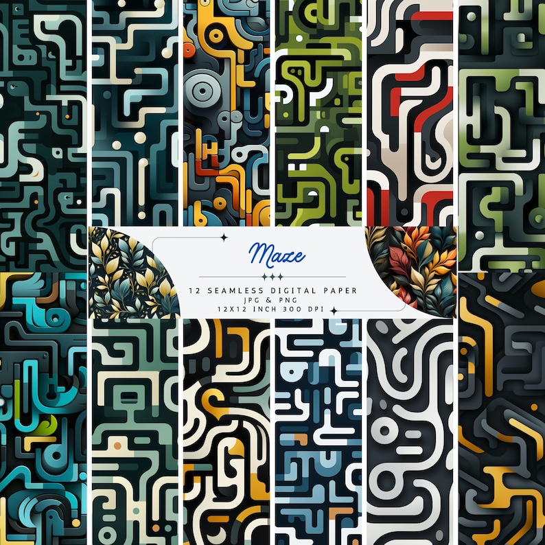 Infinite Enigma: Seamless Maze Patterns for Captivating Digital Art ...