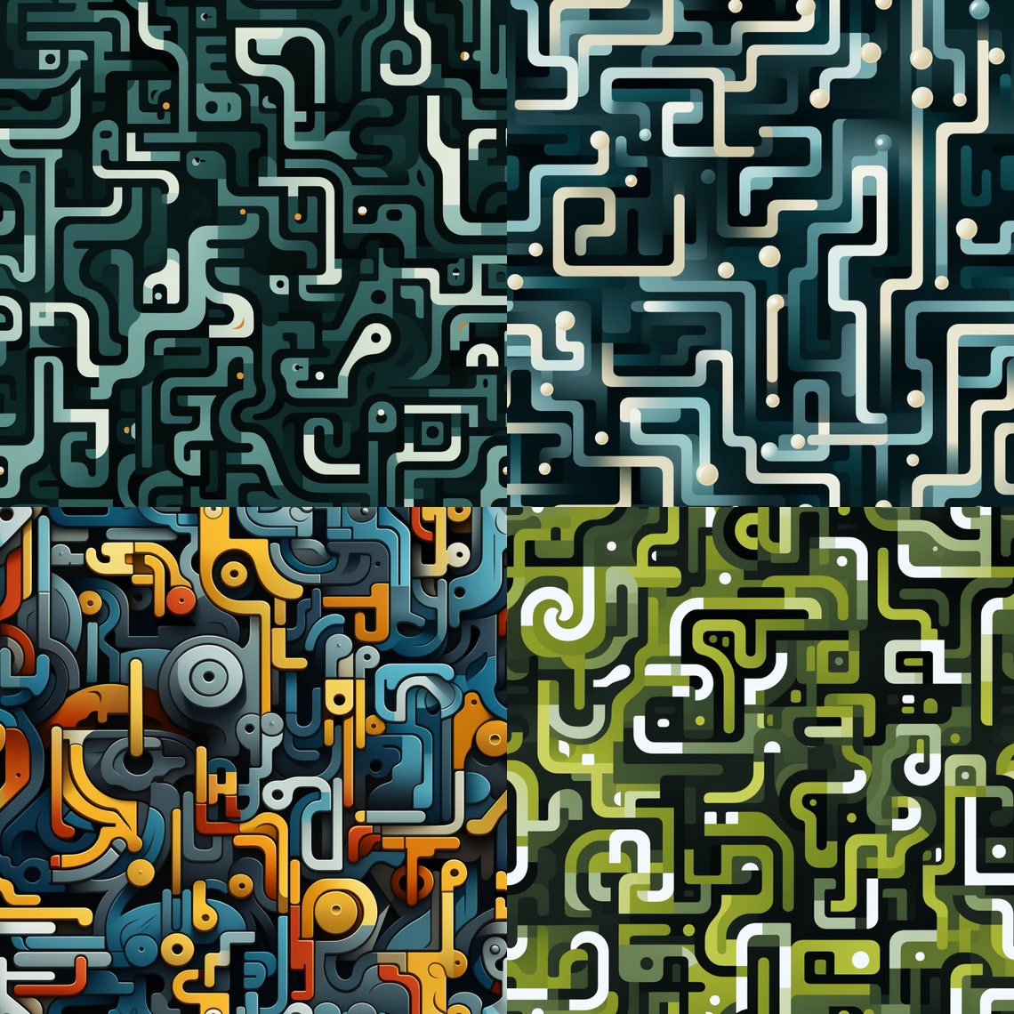 Infinite Enigma: Seamless Maze Patterns for Captivating Digital Art ...