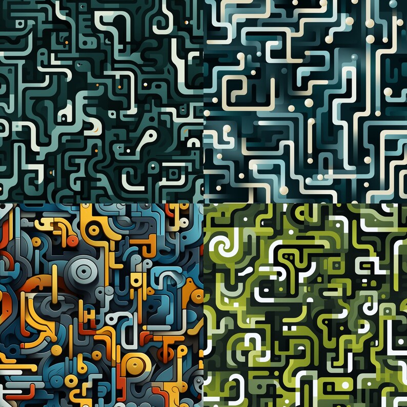 Infinite Enigma: Seamless Maze Patterns for Captivating Digital Art ...