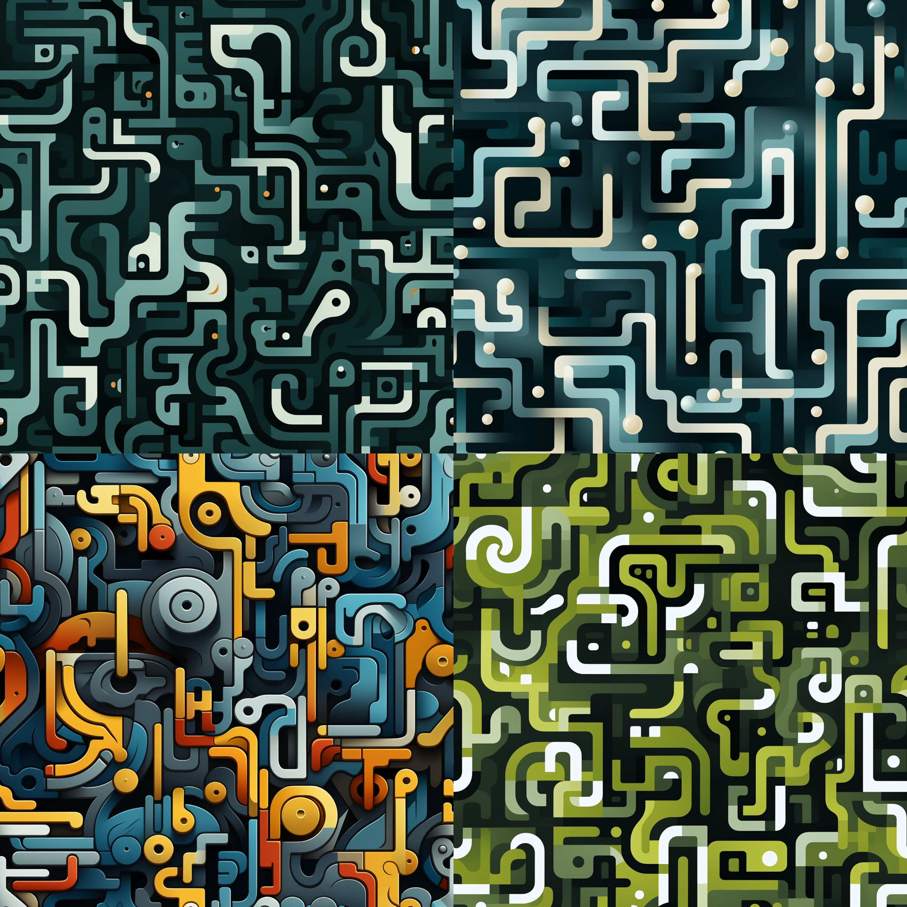 Infinite Enigma: Seamless Maze Patterns for Captivating Digital Art ...