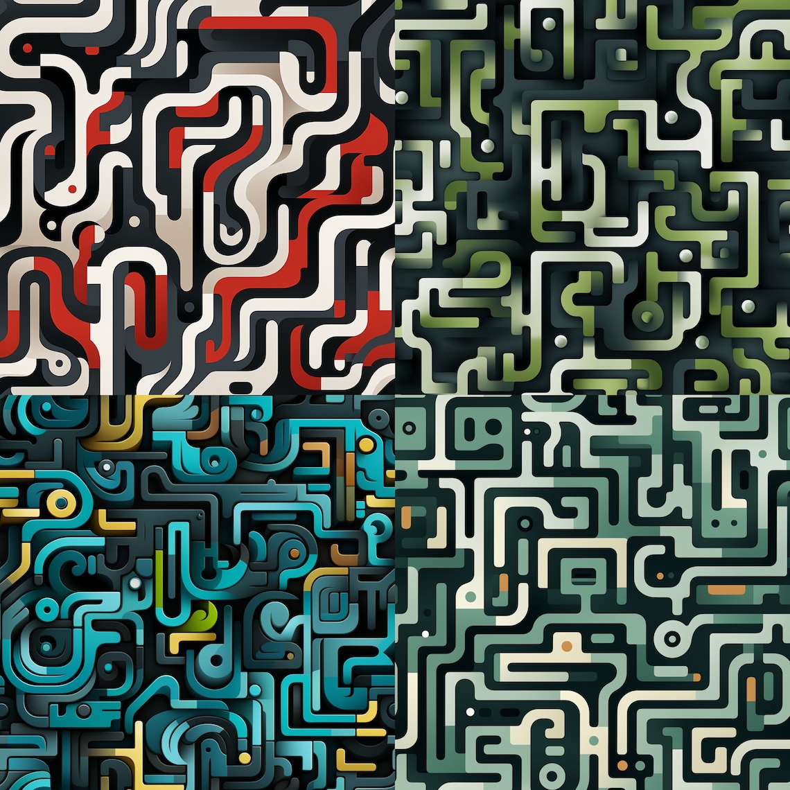Infinite Enigma: Seamless Maze Patterns for Captivating Digital Art ...