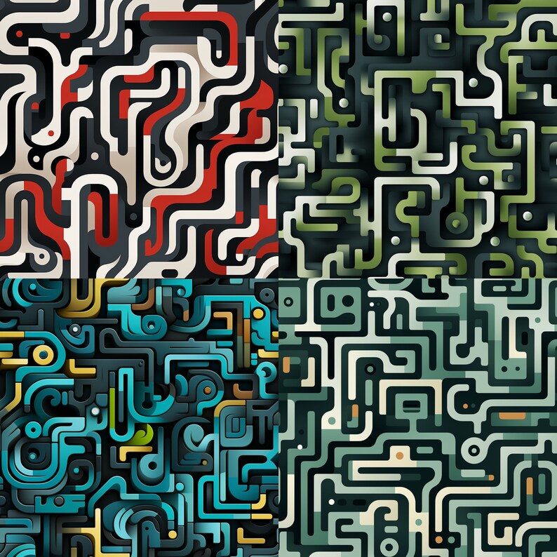 Infinite Enigma: Seamless Maze Patterns for Captivating Digital Art ...
