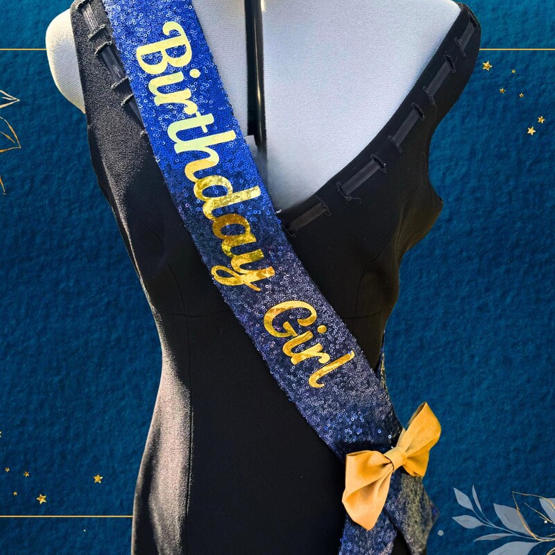 Royal Blue Sash - Etsy